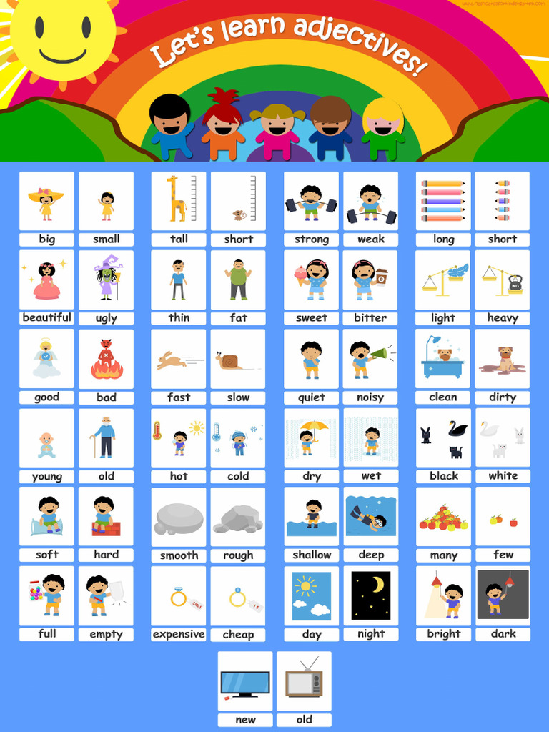 Adjectives Opposites Poster | PDF