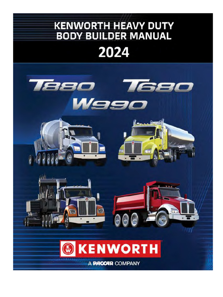Kenworth 2024 Body Builder Manual | PDF | Truck | Vehicles