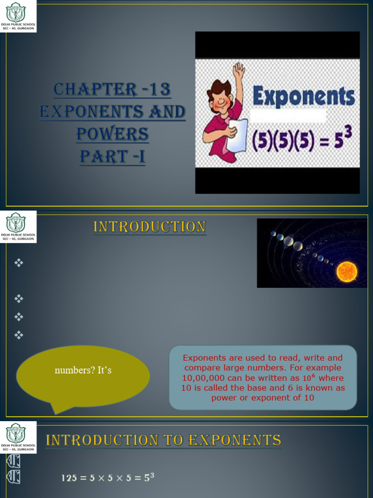 7 MATH PPT 1 (Exponents and Powers) | PDF | Exponentiation | Mathematics