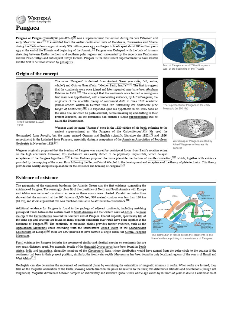 Pangaea | PDF | Earth Sciences | Geology