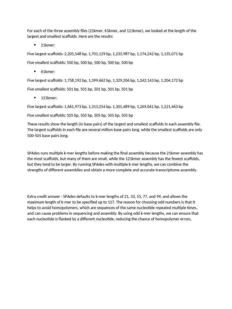 Small Genome Assembly | PDF
