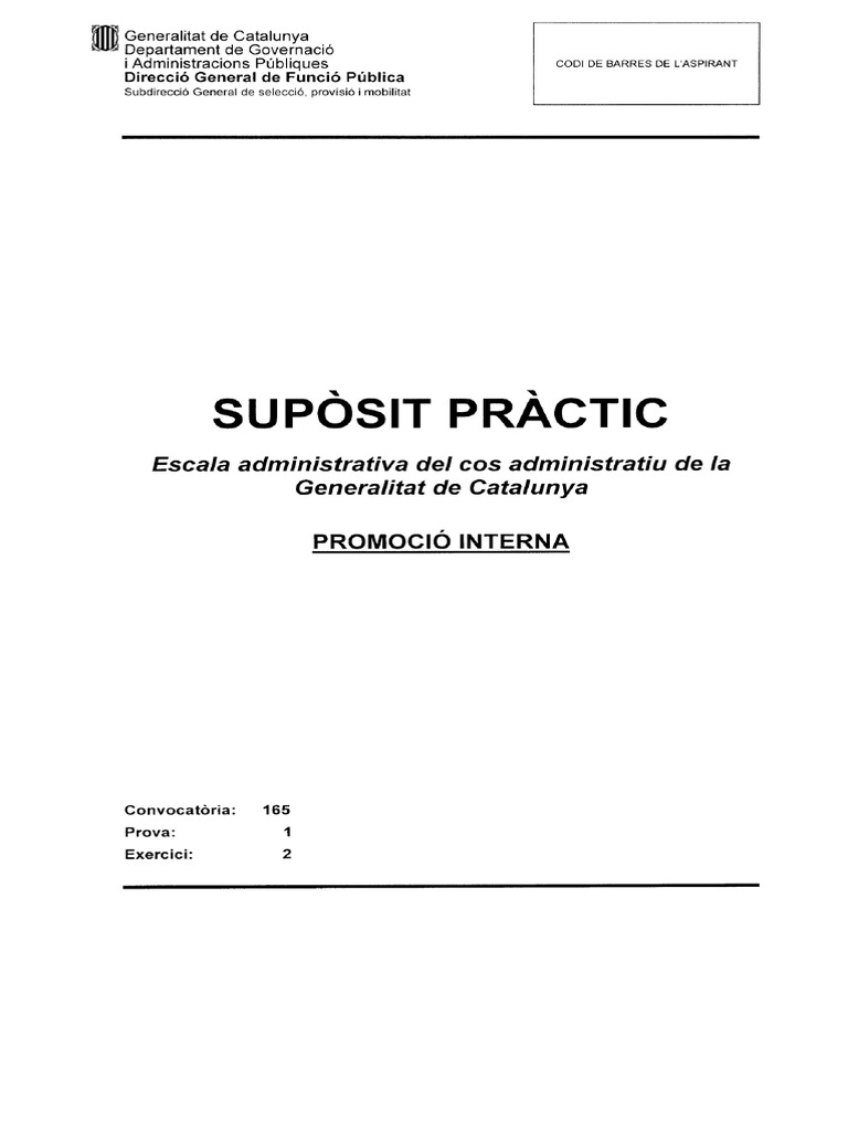 Administratiu Especial (Supòsit Pràctic) | PDF