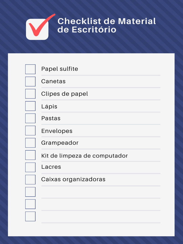 Azul e Branco Listrado Checklist | PDF