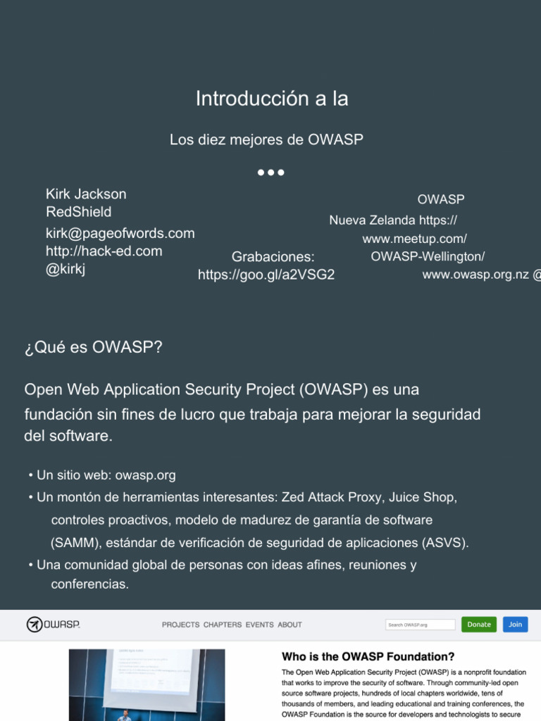 Introduction To The OWASP | PDF | Red mundial | Internet y web