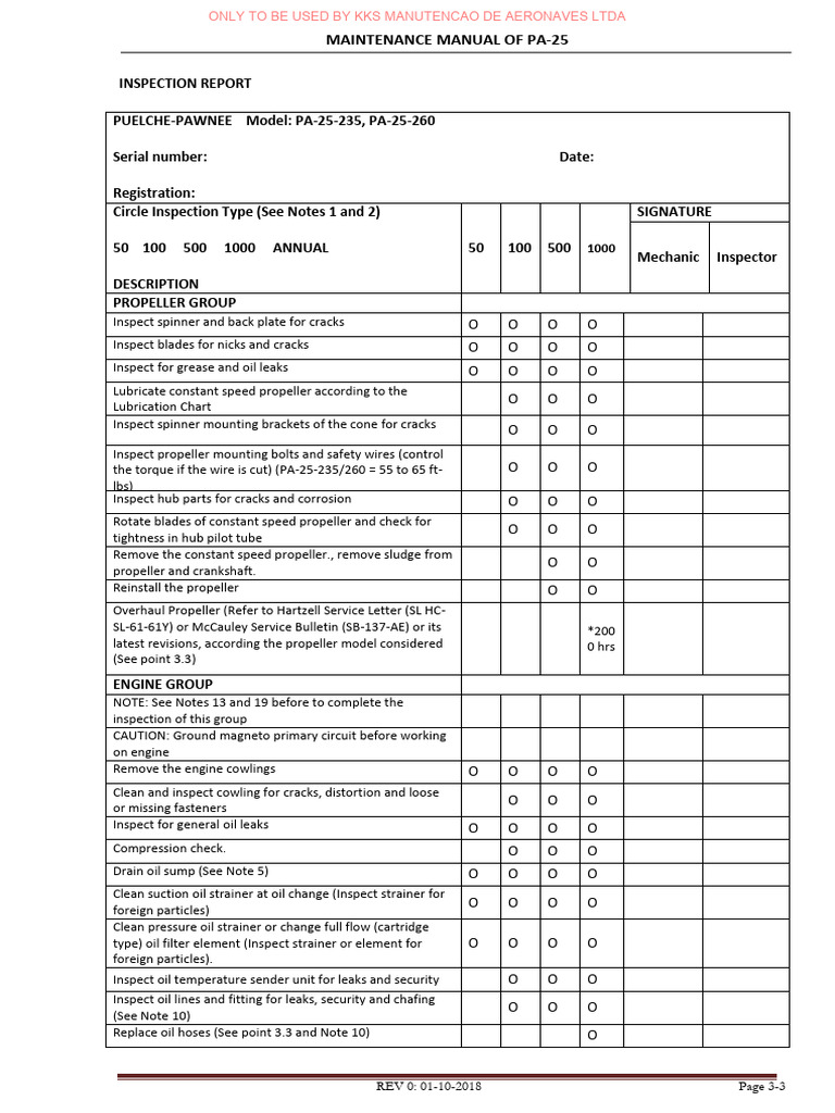 Inspection Report | PDF | Carburetor | Leak