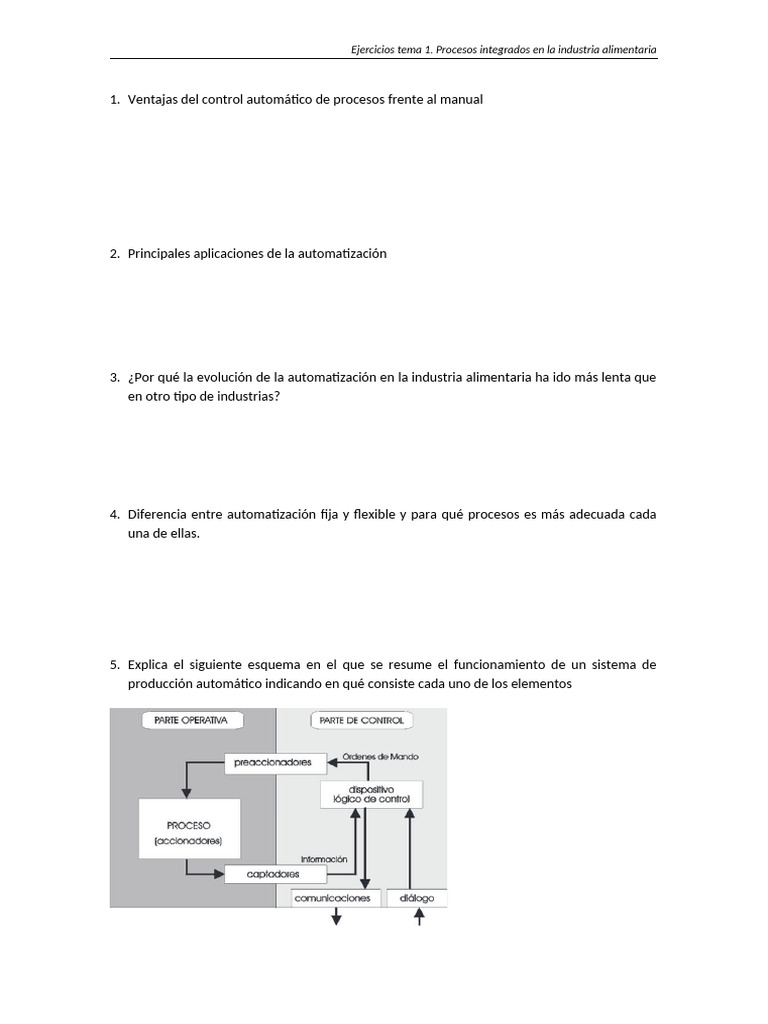 Ejercicios Repaso TEMA1 PIIA | PDF | Sistema de control | Automatización