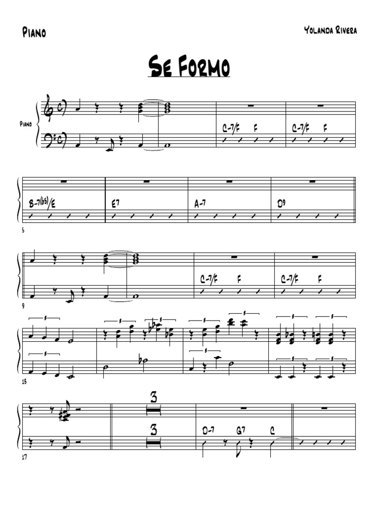 Se Formó - Piano | PDF