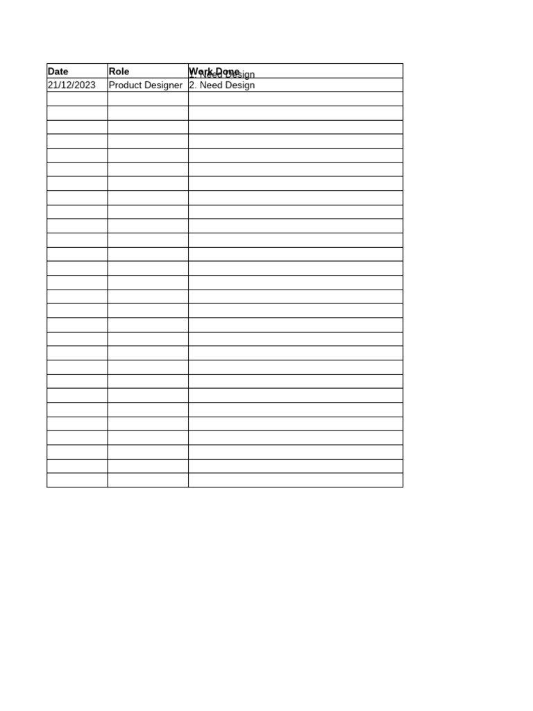 Work Log Sheet Template | PDF