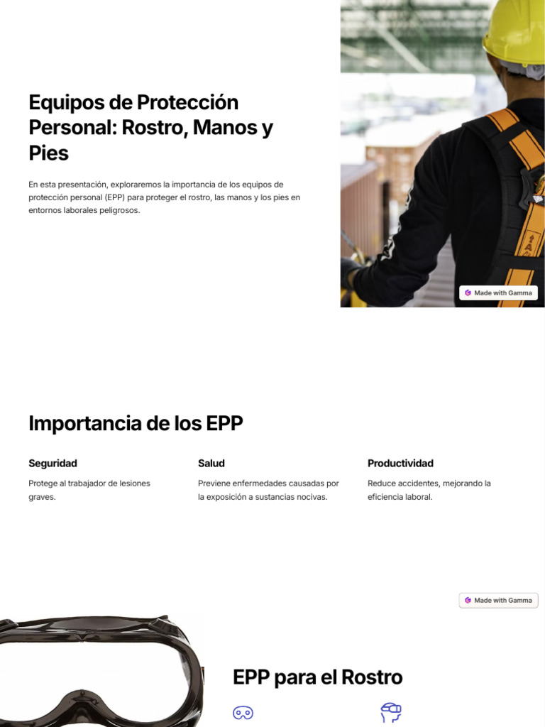 Importancia del EPP en el Trabajo | PDF | Administración de Seguridad y Salud Ocupacional | La ...