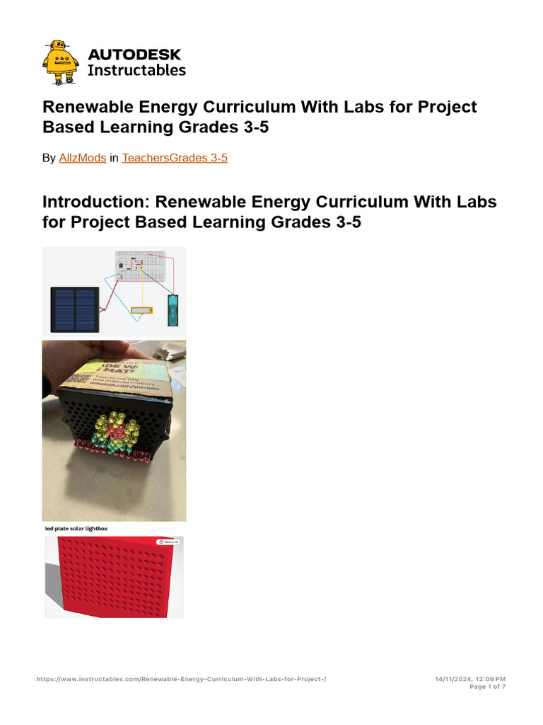 Renewable Energy Curriculum With Labs For Project Based Learning Grades ...
