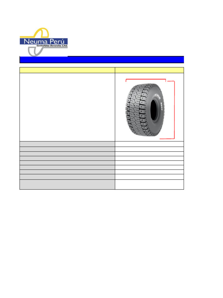 Ficha 33.00R51 XDR3 B4 | PDF