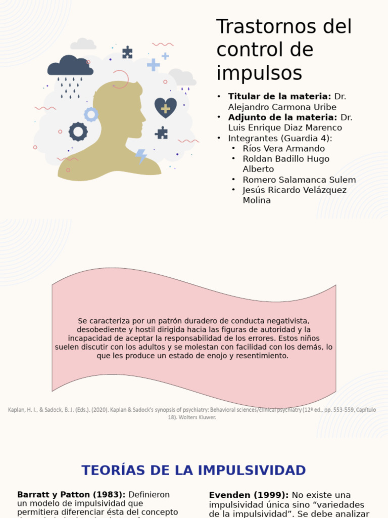 expo control de impulsos | PDF | Depresión (estado de ánimo) | Desorden hiperactivo y deficit de ...