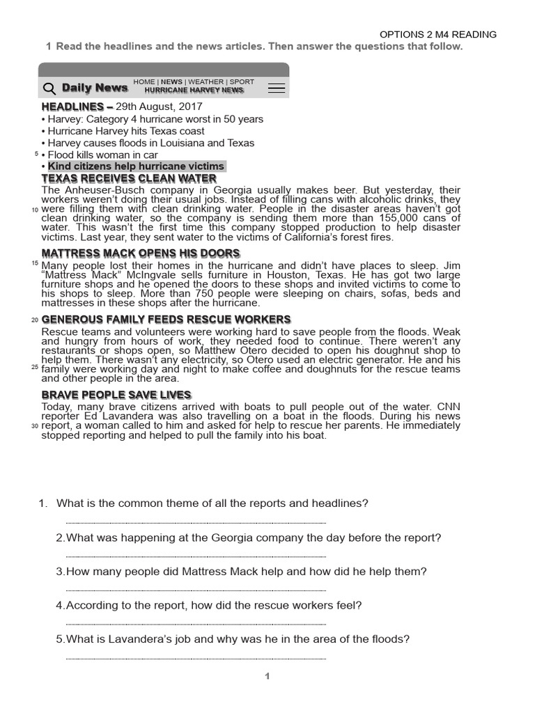 OPTIONS 2 M4 READINGS | PDF