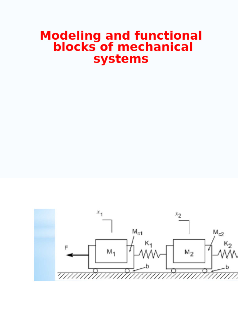 Theme 5 Functional Blocks of Mechanical Systems | PDF | Force | Velocity