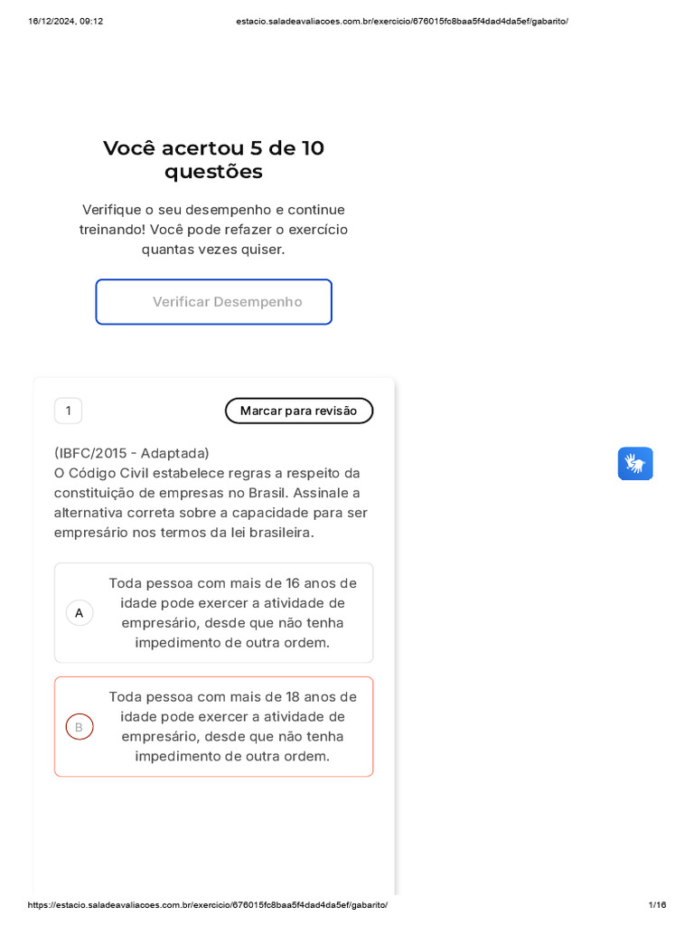 Exercicio 676015fc8baa5f4dad4da5ef Gabarito | PDF | Companhia limitada | Empresas