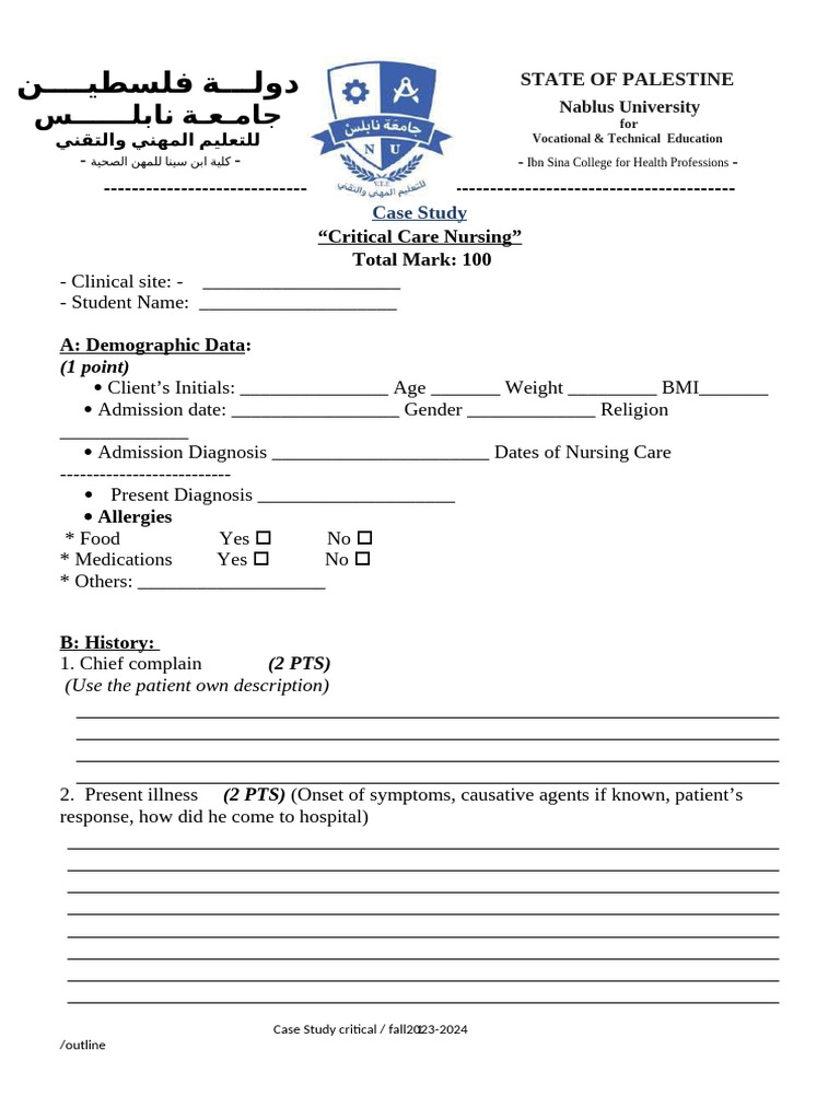 Critical Case Study 2023 | PDF | Breathing | Clinical Medicine