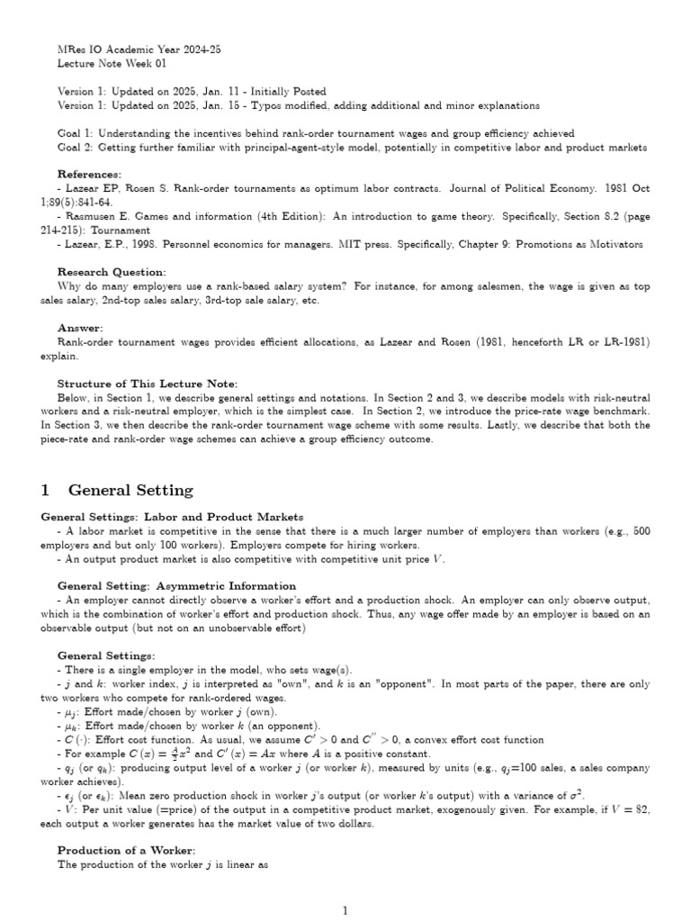 AY24-25 MRes IO Lecture Note Week01 Version2 Updated On 2025 01 15 ...