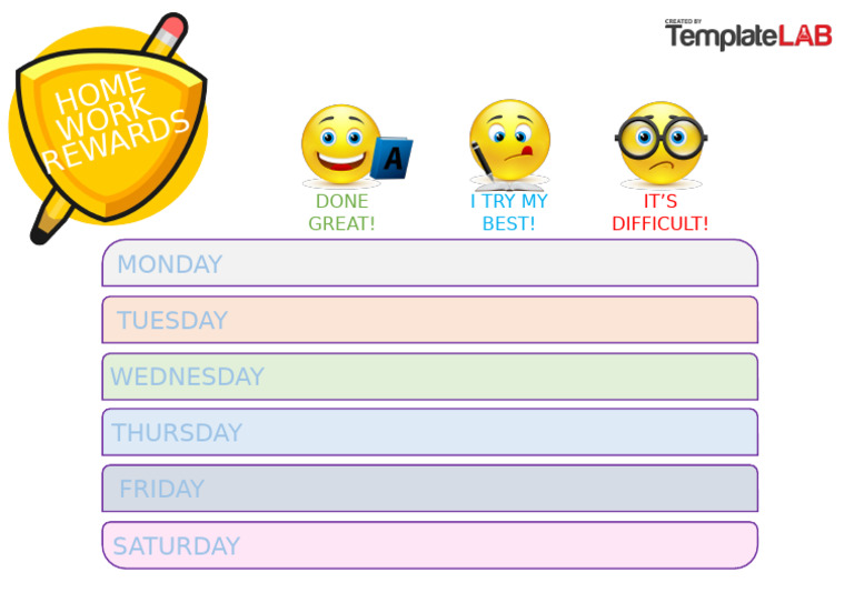 Homework Rewards Chart | PDF