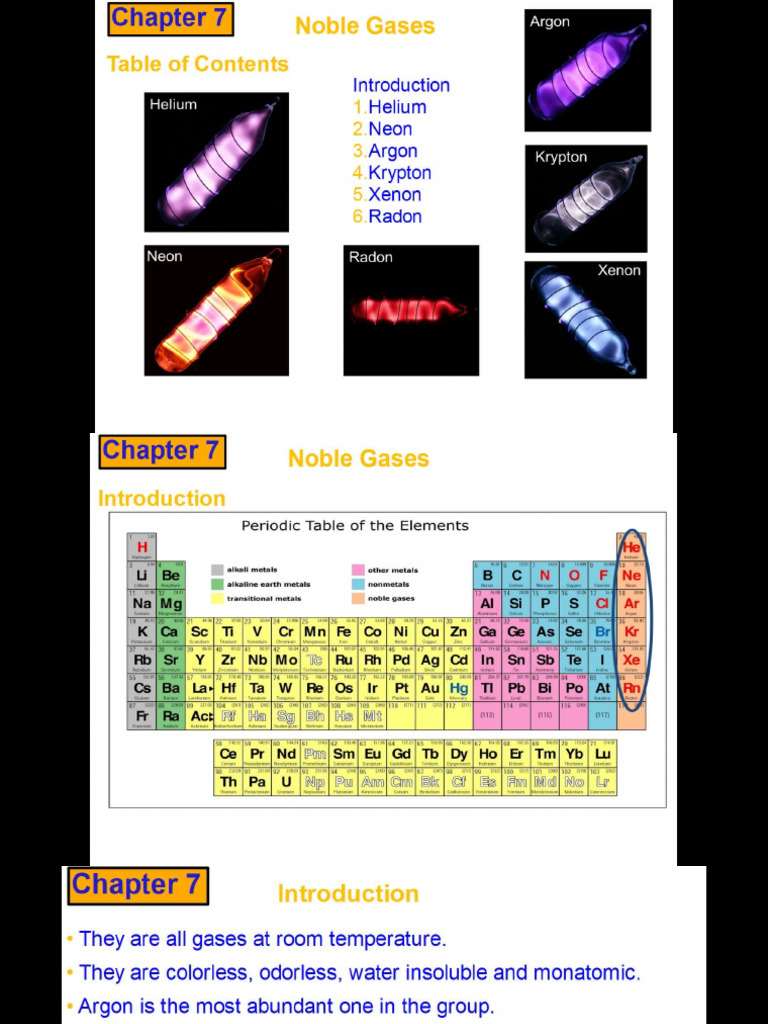 Noble Gases | PDF