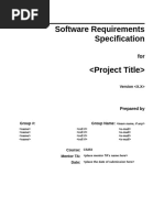 SRS IEEE Format | PDF