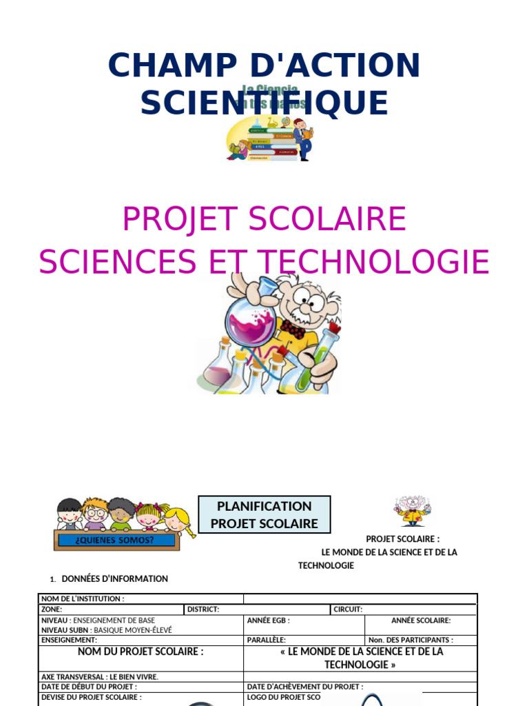 Projet Scolaire : Science et Technologie | PDF | Terre | Science