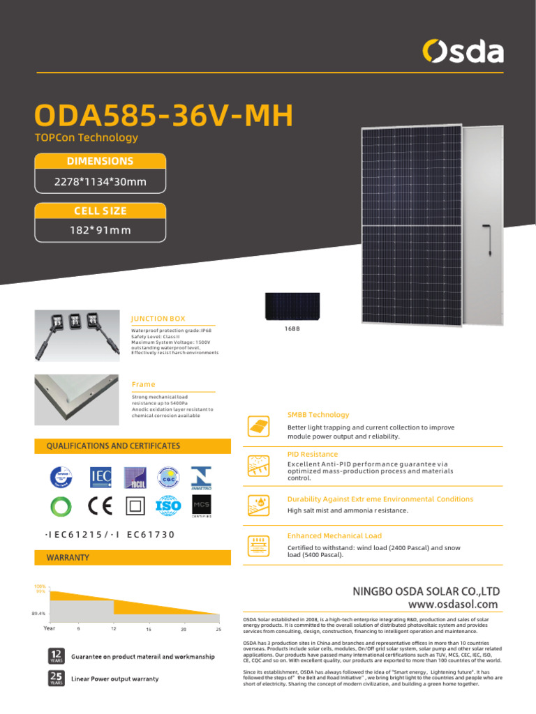 LICENÇA E DATASHEET OSDA 585w+SUNGROW-SG5.0RS-L | PDF | Quantidades ...