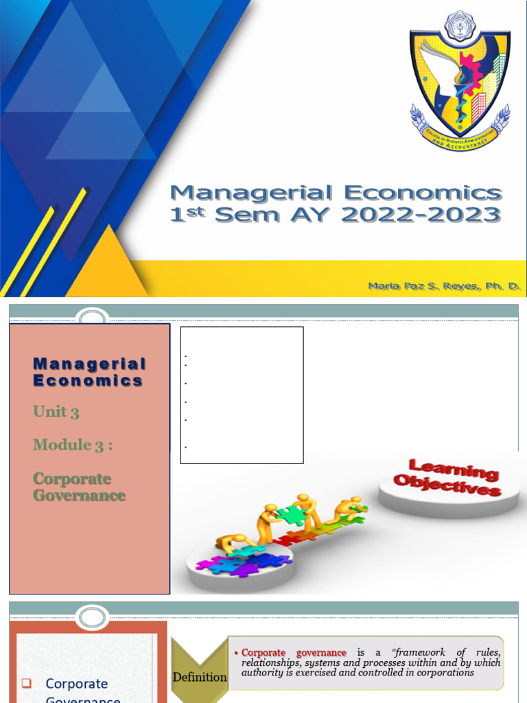 ME U3 M3 Corporate Governance | PDF | Governance | Corporate Governance