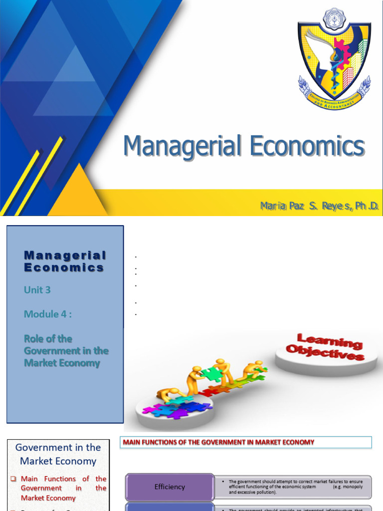 ME U3 M4 Role of The Government in The Market Economy | PDF ...