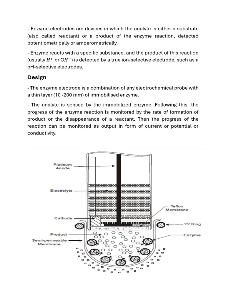 Enzyme Electrodes Explained | PDF