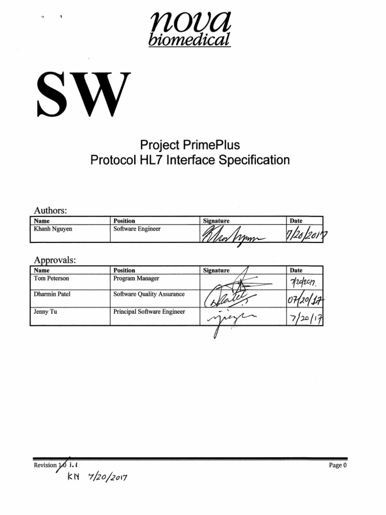 PrimePlus HL7 Interface Specification-1 | PDF