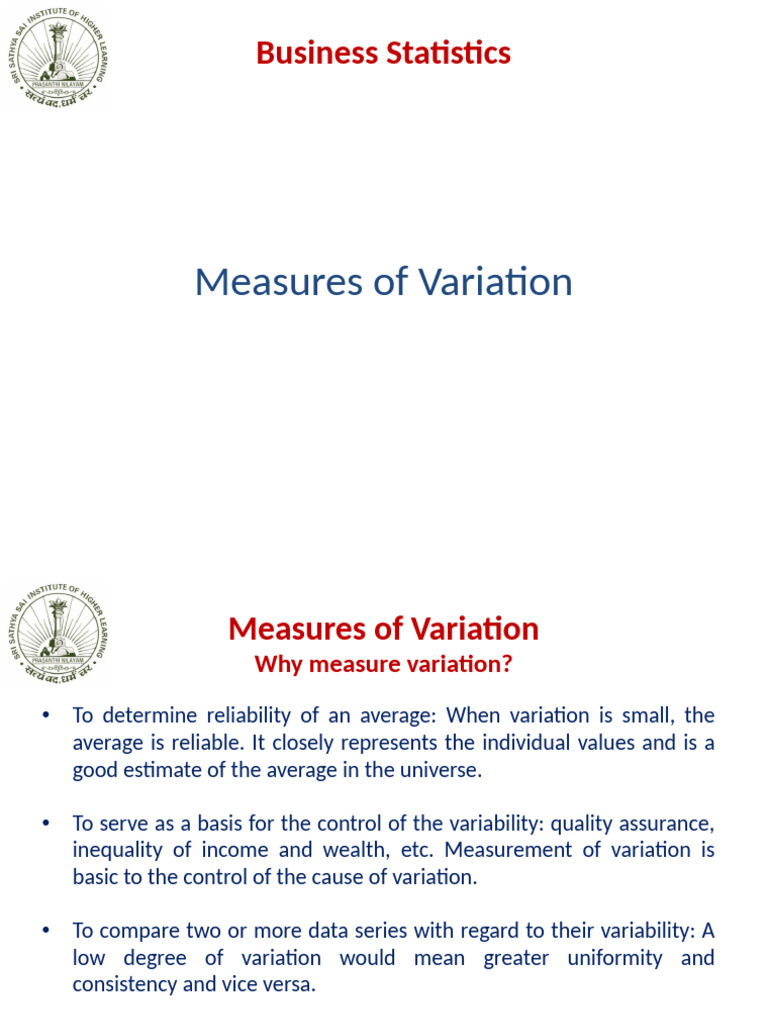 13-Measures of Variation | PDF | Standard Deviation | Mean
