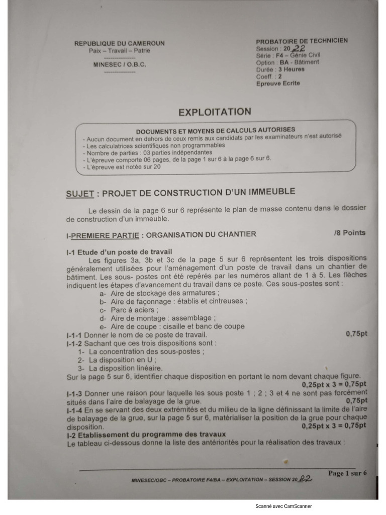 Exploitation Probatoire F4-BA 2022 | PDF