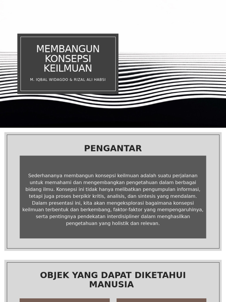 Membangun Konsepsi Keilmuan Aik Kel 6 | PDF