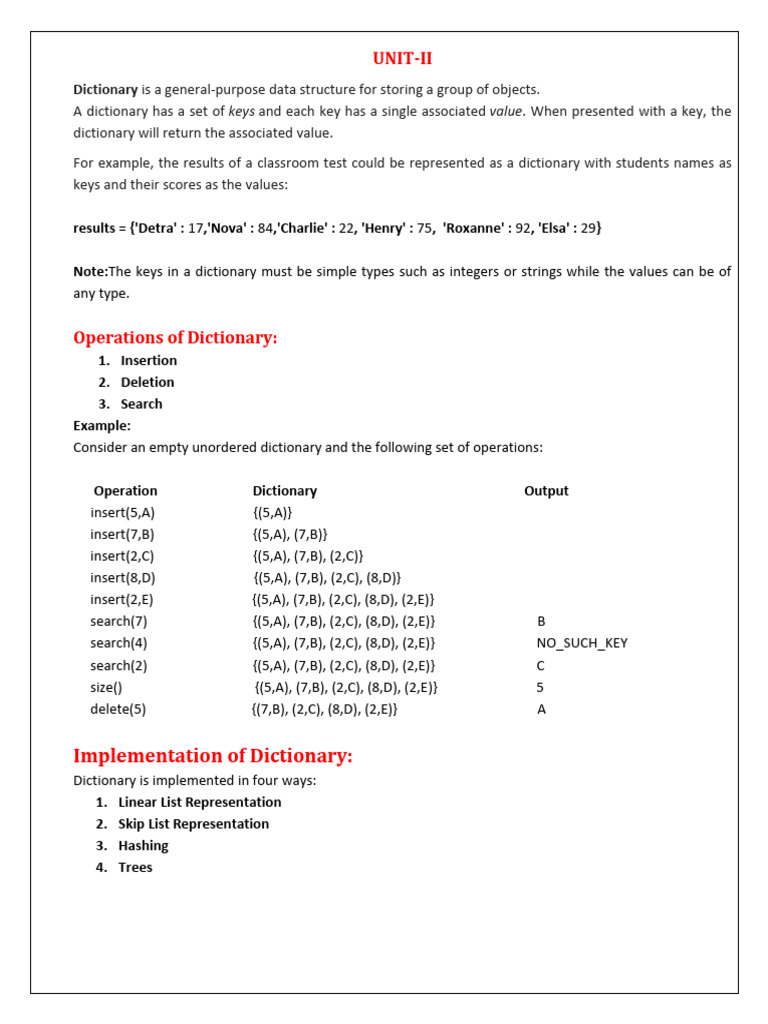Data Structures Unit-2 Notes | PDF | Algorithms And Data Structures ... Data Structures Unit-2 Notes | PDF | Algorithms And Data Structures ...