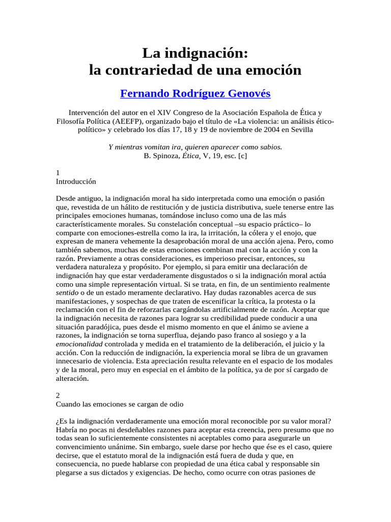 Indignación Moral: Emoción y Ética | PDF | Moralidad | Ira