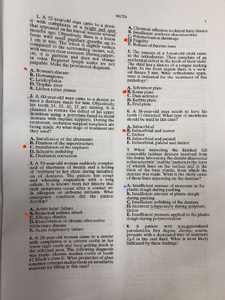 Krok 2 Dentistry 2024 | PDF