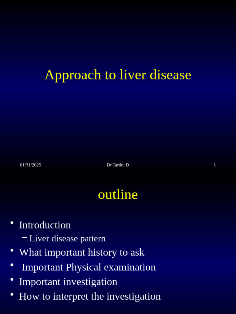 B) Approach To Liver Disease | PDF | Cirrhosis | Liver
