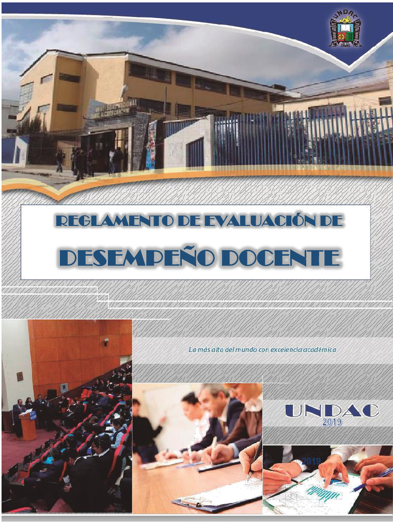 Reglamento de Evaluacion de Desempeño Docente | PDF | Maestros | Evaluación
