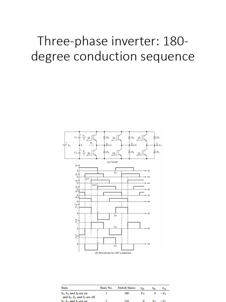 Three-Phase Inverter-180 and 120-Degrees | PDF