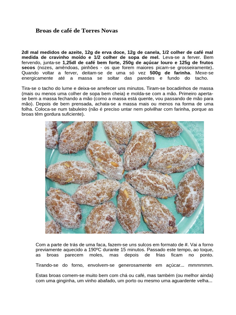 Broas de Café de Torres Novas | PDF