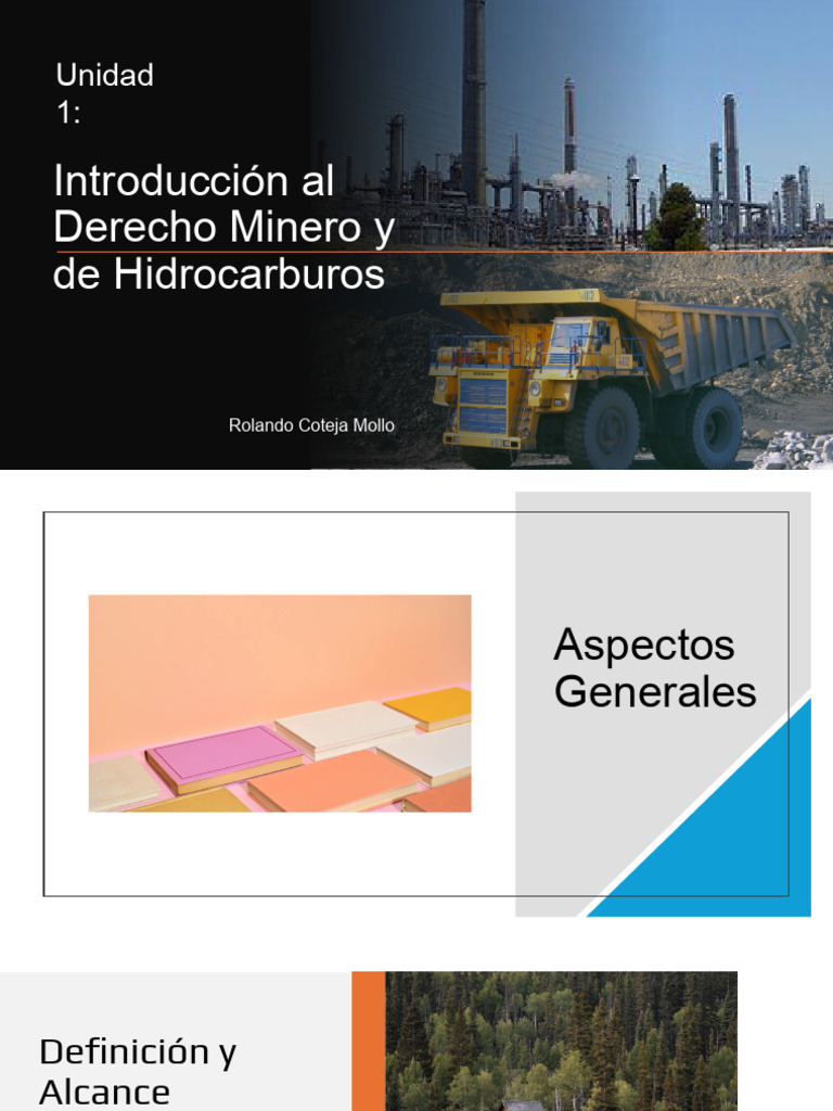 Unidad 1 Introducci-n Al Dcho. Minero y de Hidrocarburos.pptx | PDF | Economias