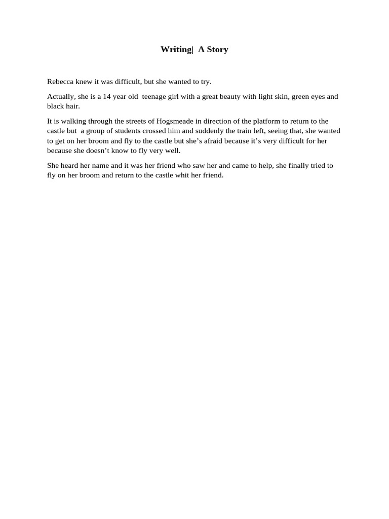 Writing A Story | PDF