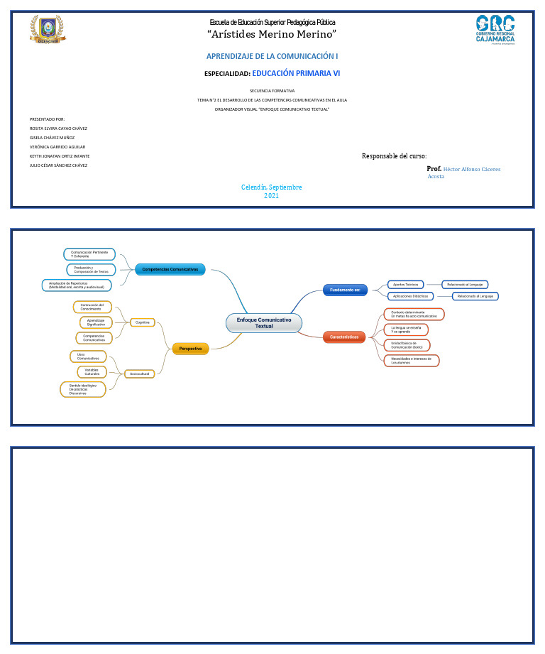 Organizador Visual Enfoque Comunicativo | PDF