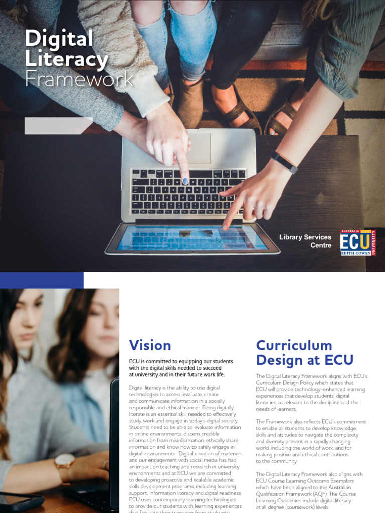 ECU Digital Literacy Framework Overview | PDF | Literacy | Communication