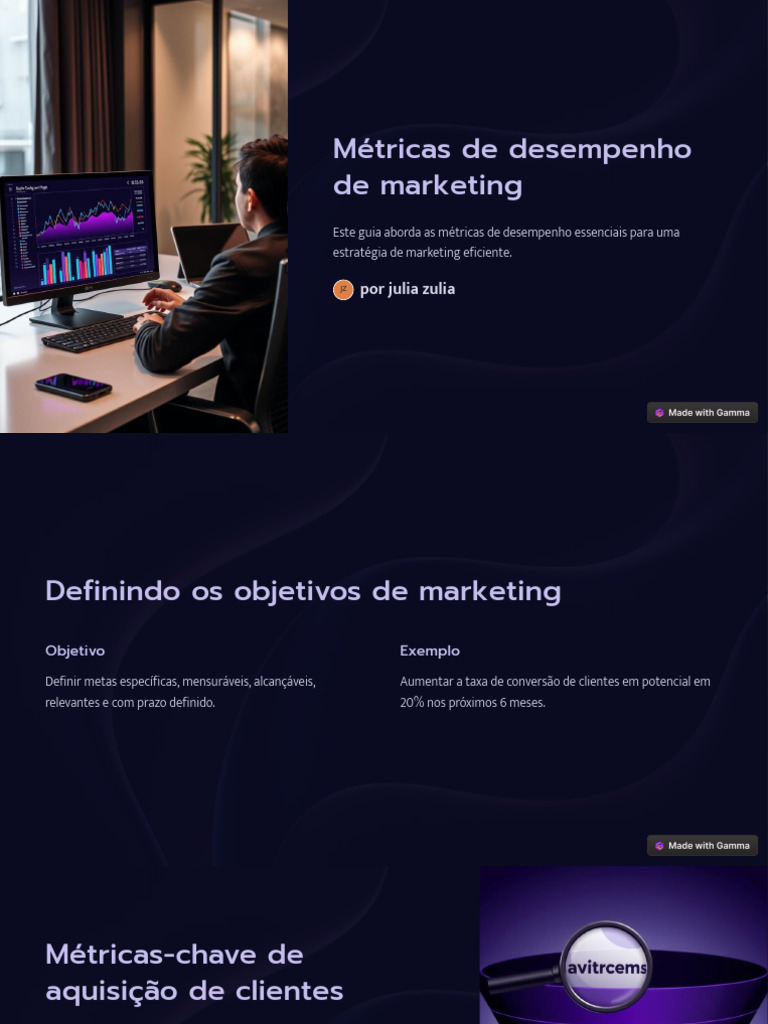 Metricas-de-desempenho-de-marketing | PDF | Indicador de desempenho | Marketing