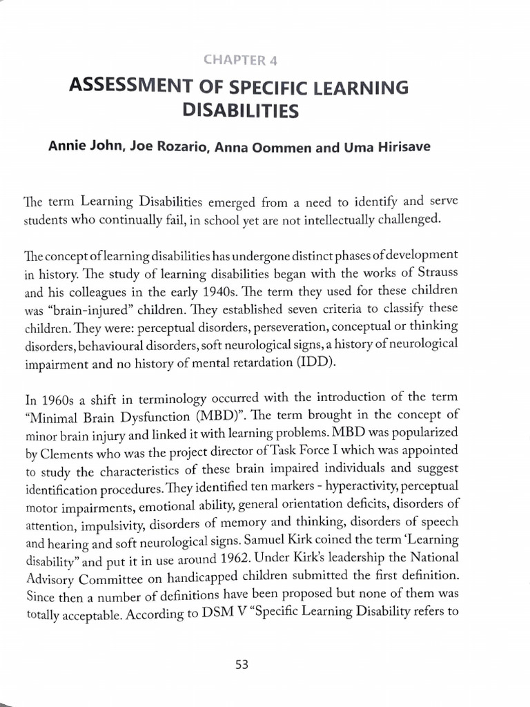 Understanding Specific Learning Disabilities | PDF | Learning ...