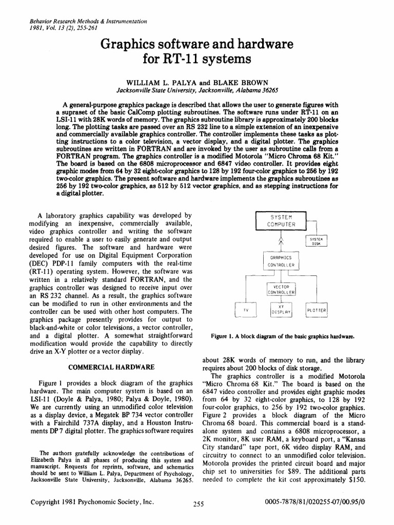 Graphics Software and Hardware For RT-11 Systems | PDF ...