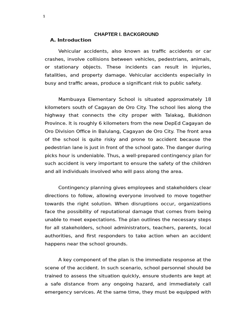 Contengency Under Maam Gemma | PDF | Traffic Collision | Traffic