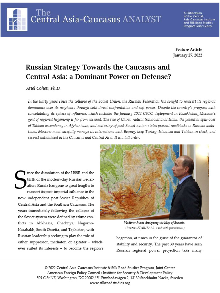 Russian Influence in Caucasus & Central Asia | PDF | Central Asia | Russia