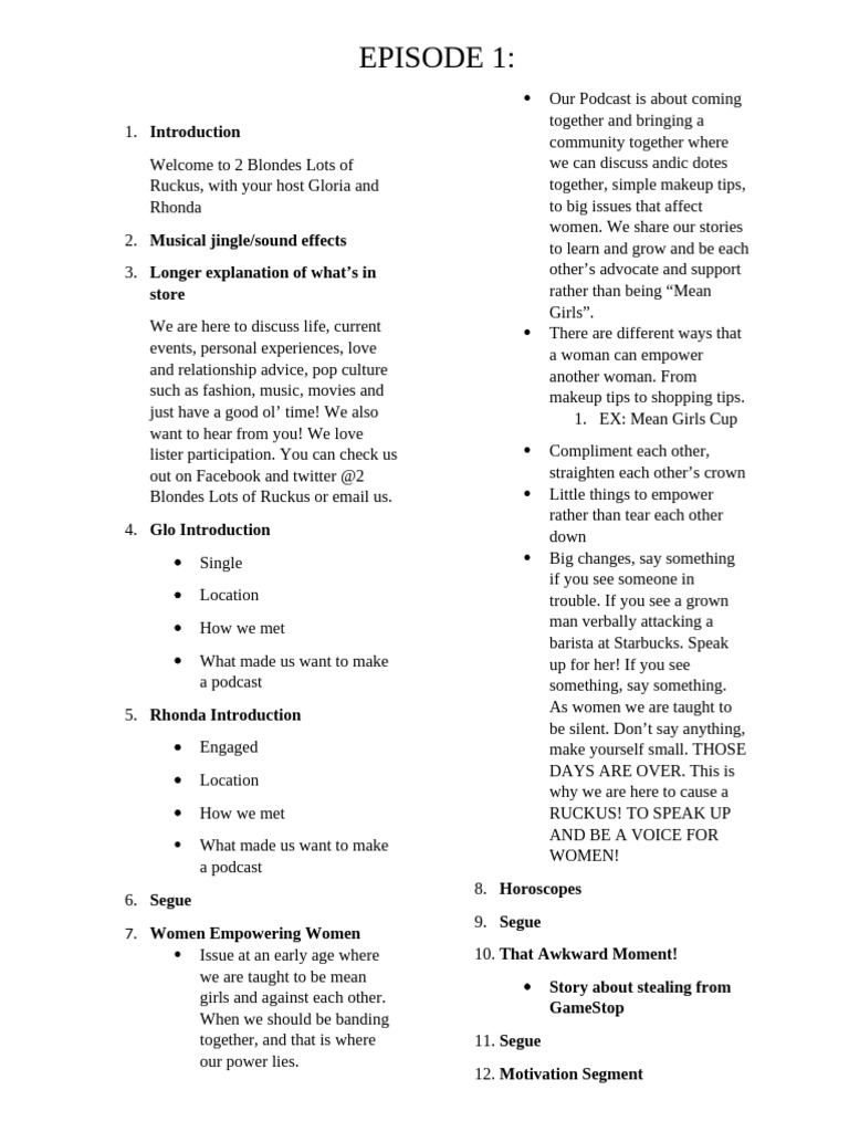 Podcast Script 1 Pdf
